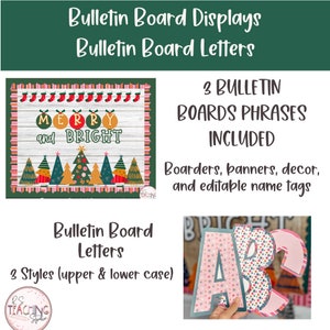 Merry Christmas Holiday Classroom Decor, Bulletin Board Kit, Classroom ...
