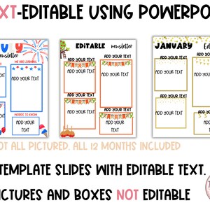 School Newsletter Template Bundle, 12 Months of Newsletter Templates ...
