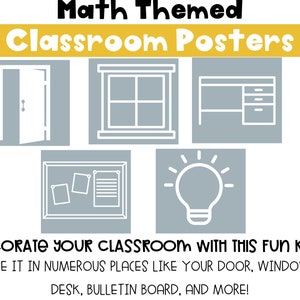 Math Themed Classroom Poster Easy and Modern Classroom - Etsy