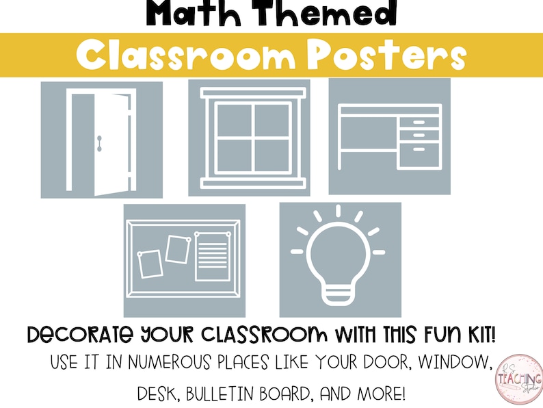 Math Themed Classroom Poster Easy and Modern Classroom - Etsy