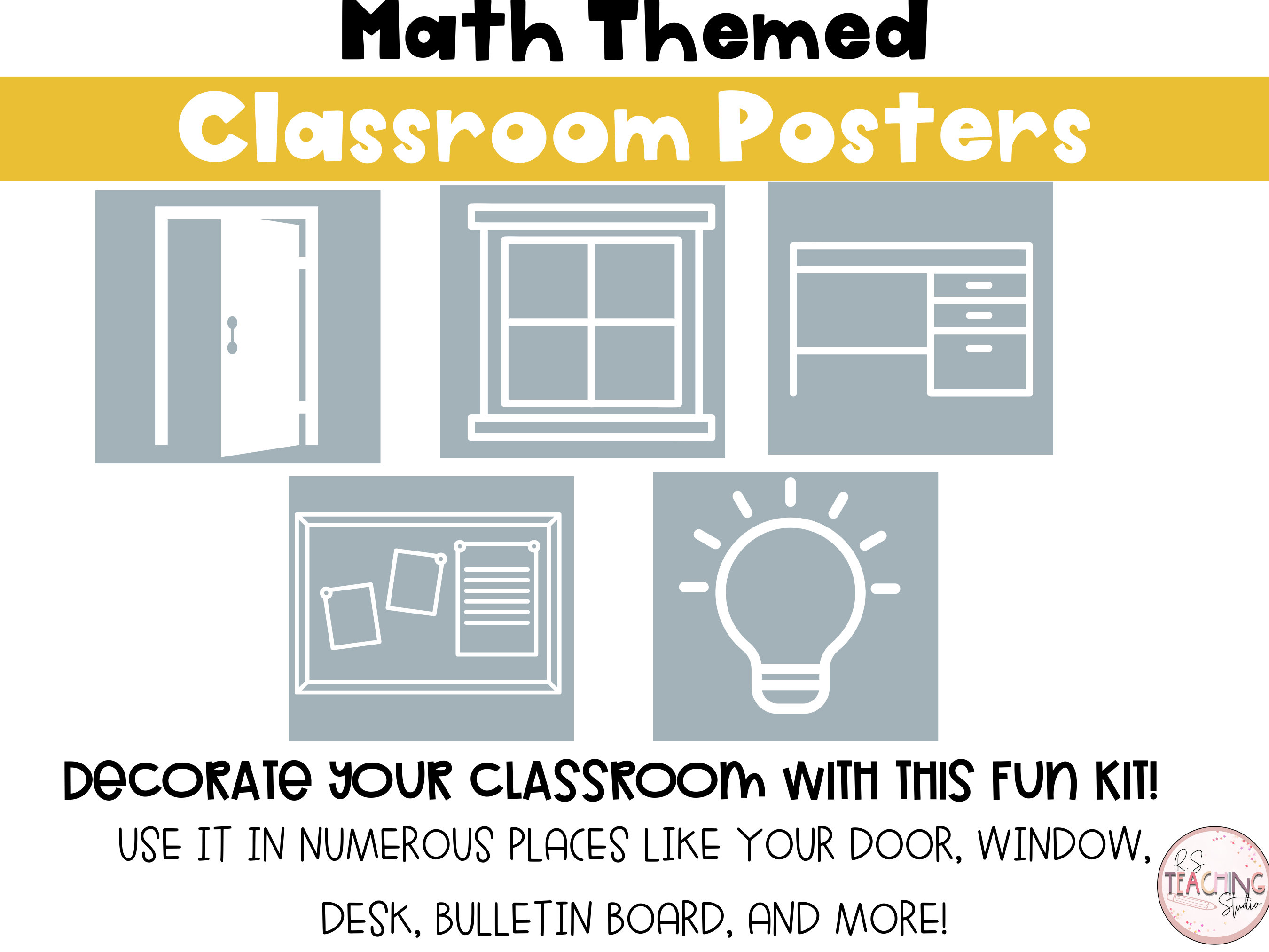 Math Themed Classroom Poster Easy and Modern Classroom - Etsy