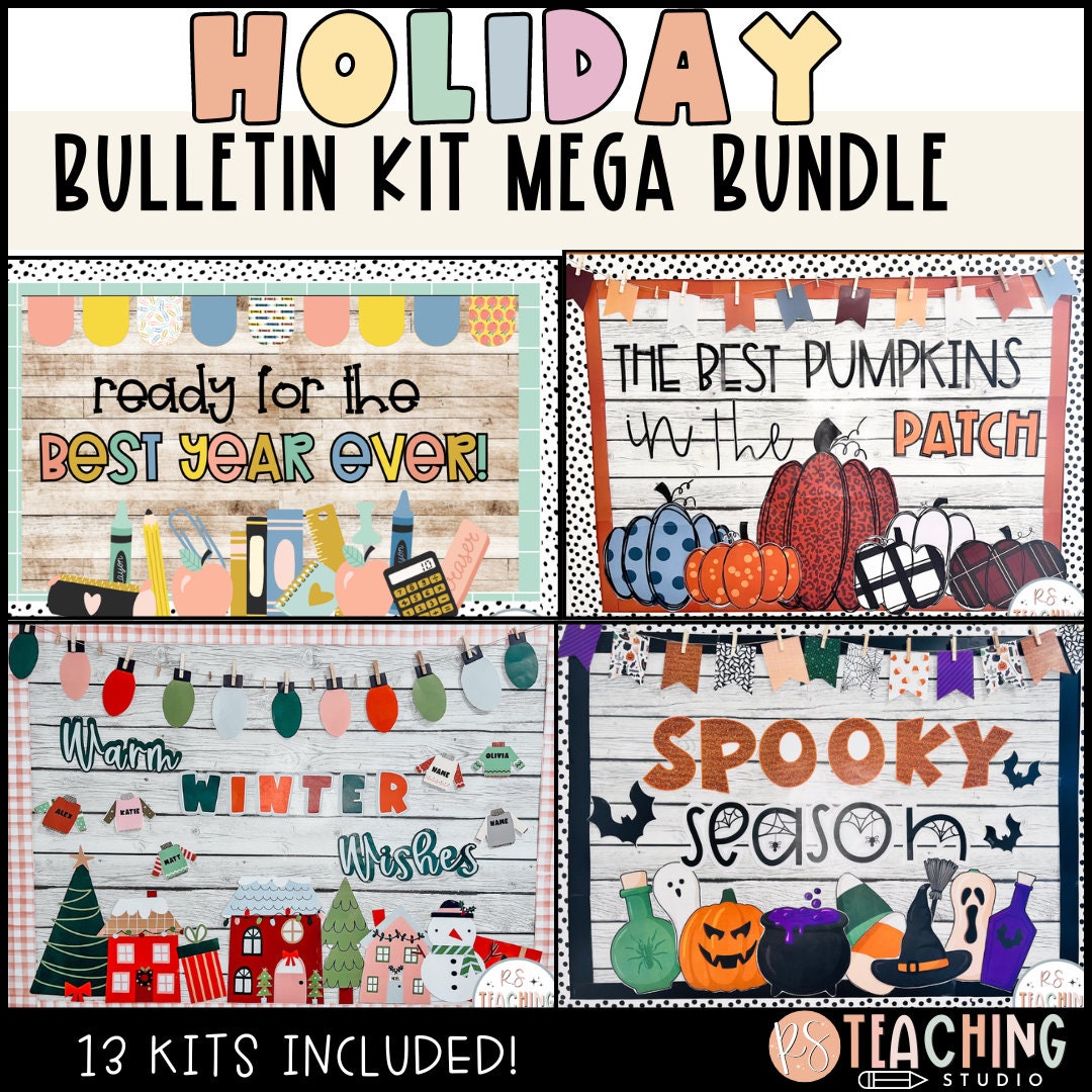 Holiday Bulletin Board Kit: Seasonal Classroom Decor (digital Download ...