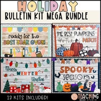 Seasonal Classroom Bulletin Board Bundle, Holiday Bulletin Board MEGA ...