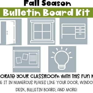 Fall Sunflowers Bulletin Board Kit, Autumn Classroom Decor, Easy ...