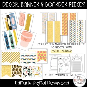 Back to School Classroom Decor Bundle, Bulletin Board Kit, Trendy ...