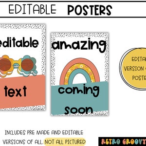 Groovy Retro Work Coming Soon Posters, Amazing Work Coming Soon - Etsy