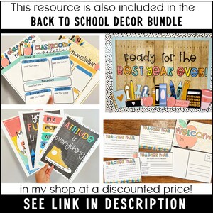 School Supplies Classroom Posters, Easy and Modern Classroom ...
