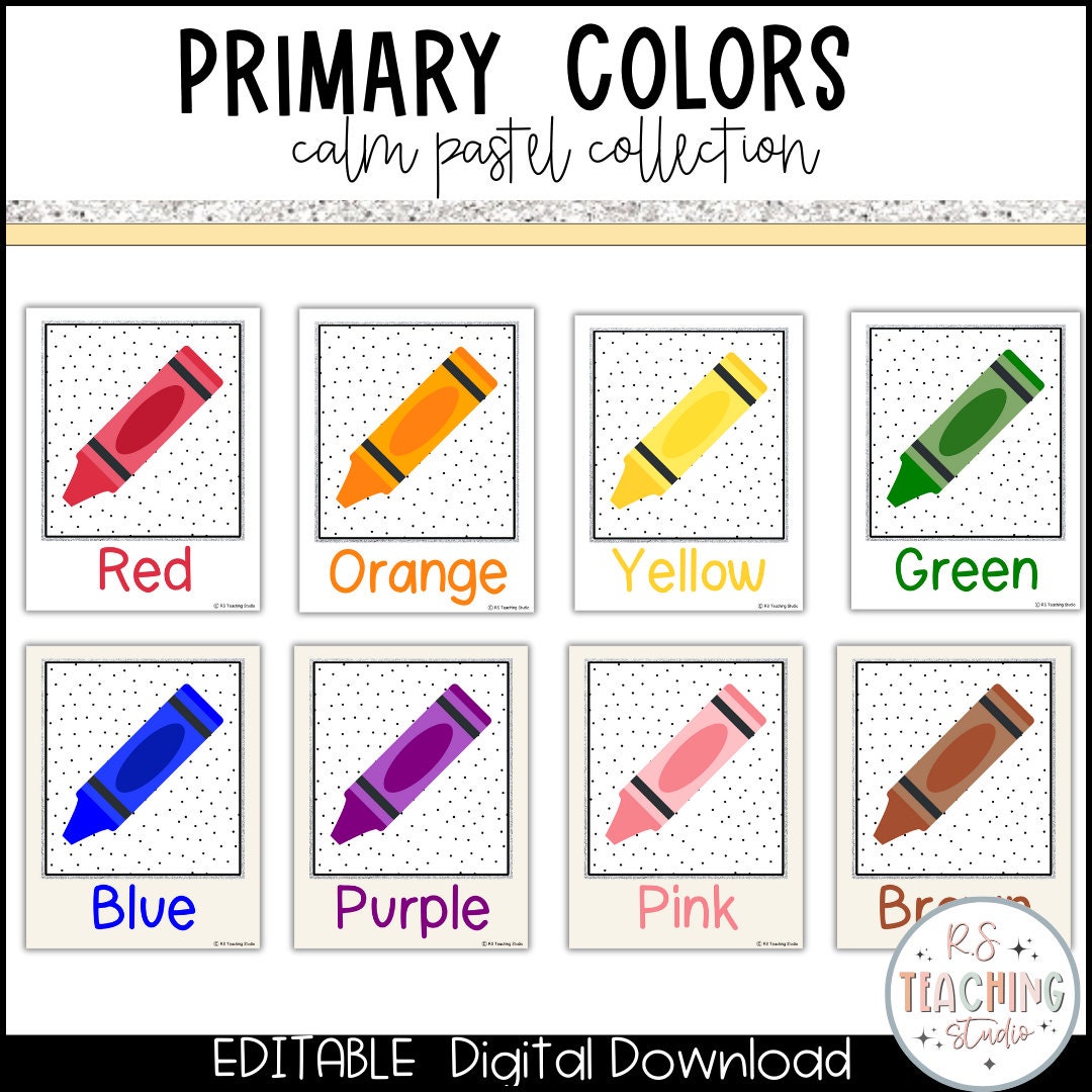 Pastel Color Posters for the Classroom | Primary Classroom Decor ...