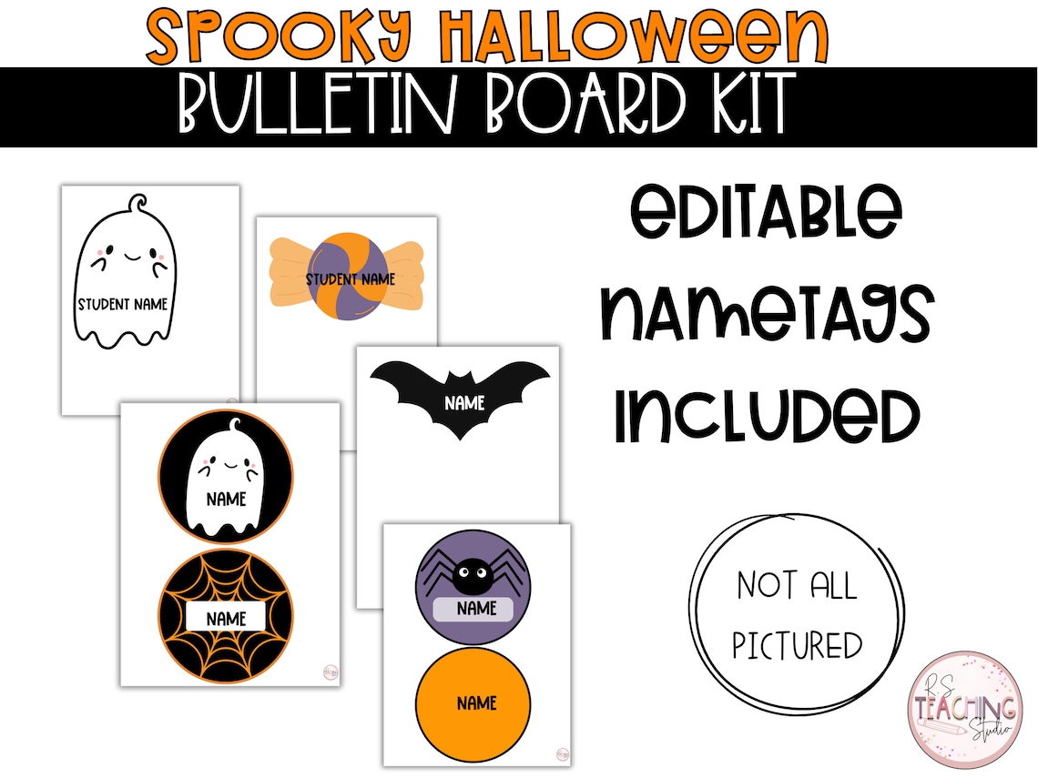 Halloween Bulletin Board Kit: Spooky Classroom Decor (digital Download ...
