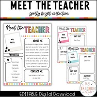 Editable Meet the Teacher Template Pastel Classroom Decor Meet the ...