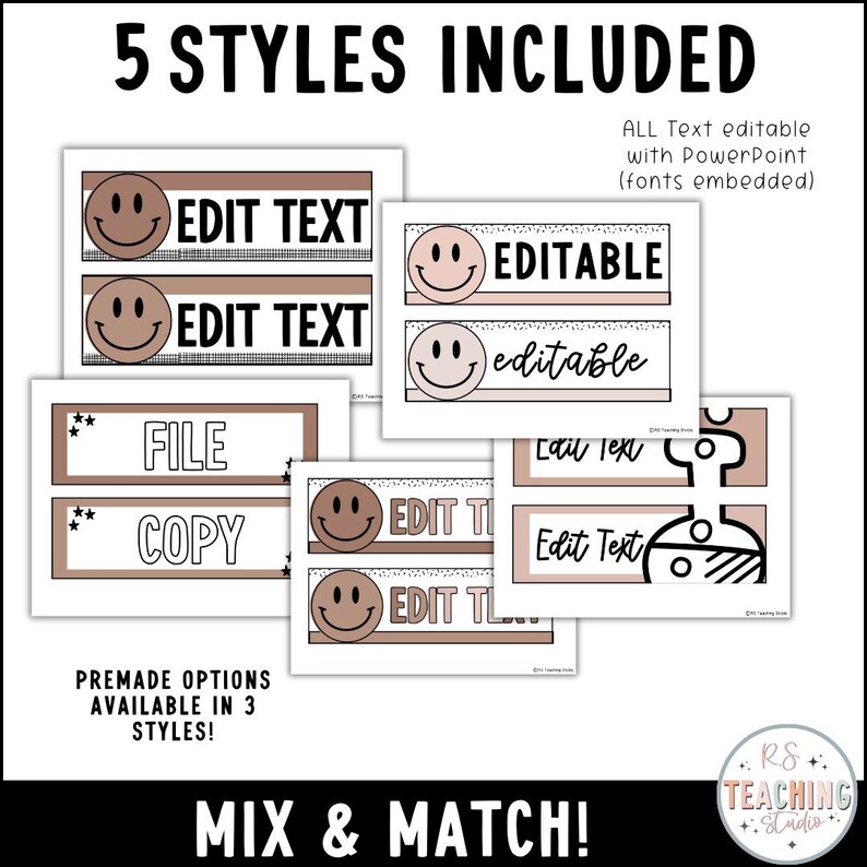 10 Drawer Cart Labels for the Classroom | Neutral Classroom Decor ...