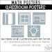 Math Themed Classroom Poster, Easy and Modern Classroom Decorations ...