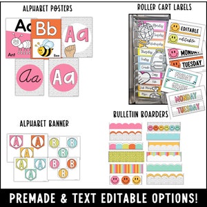 Spotty Brights Classroom Decor Bundle: Editable, Colorful Theme ...