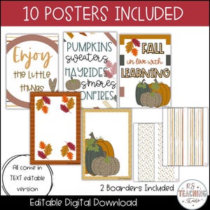 Fall Classroom Posters: Boho Autumn Decor (digital Download) - Etsy