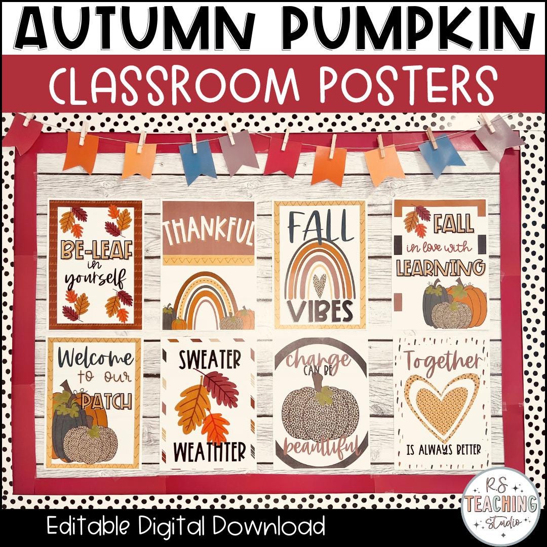 Fall Classroom Posters: Boho Autumn Decor (digital Download) - Etsy