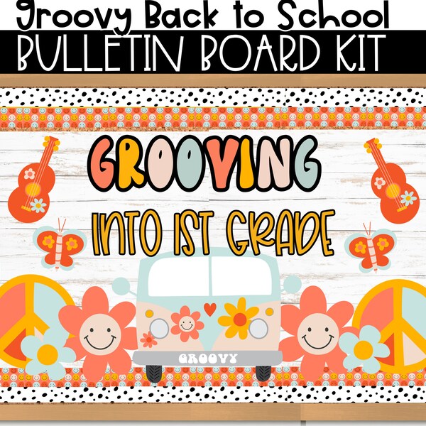 Back to School Groovy Bulletin Board - Etsy