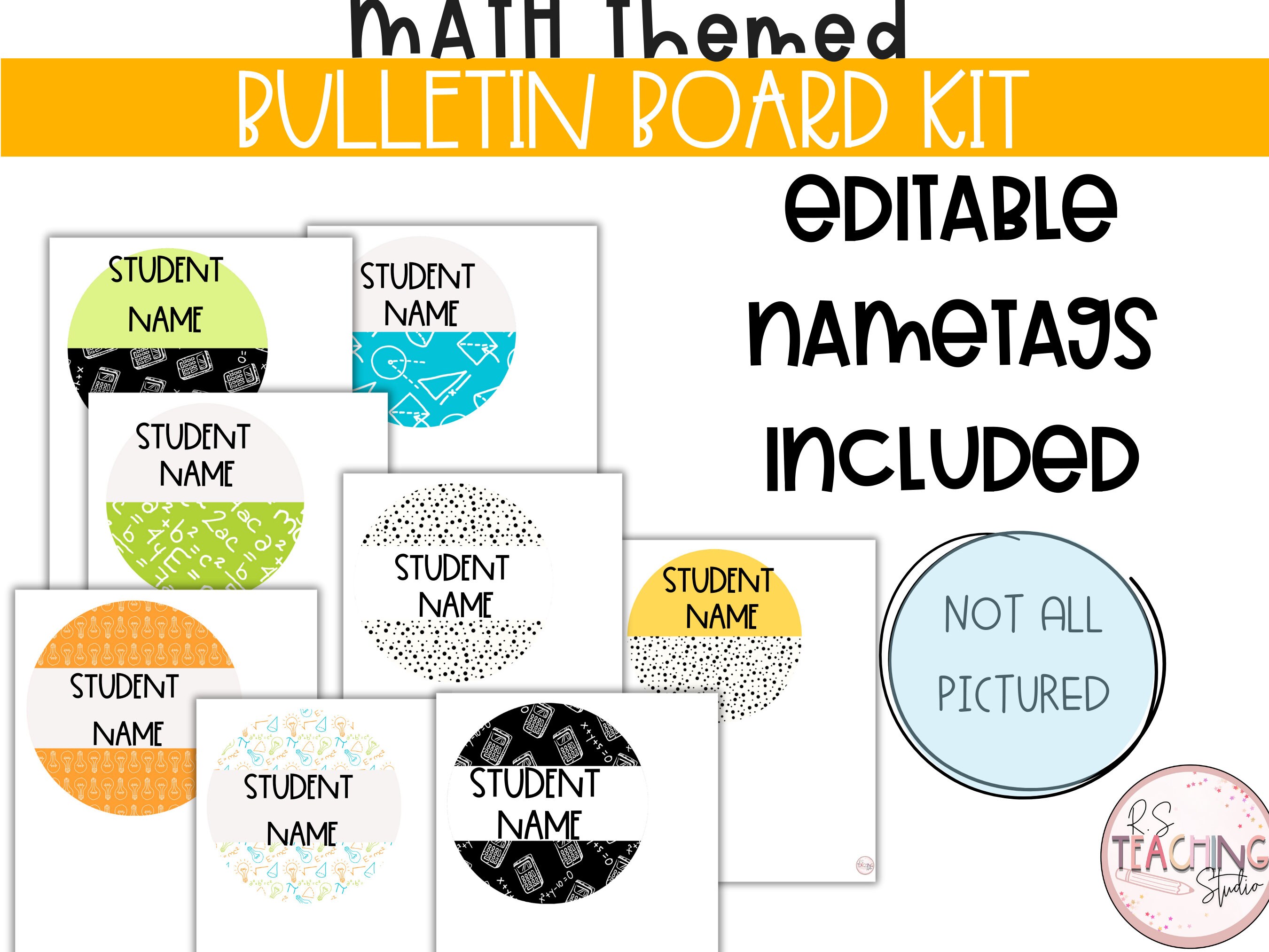 Math Classroom Bulletin Board Decor Kit: Problem Solver Theme (digital ...