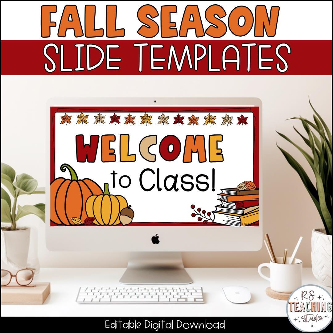 Fall Google and Powerpoint Slide Templates | Fall Classroom Decor ...
