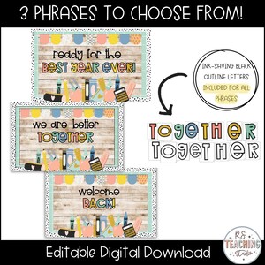 Back to School Classroom Decor Bundle, Bulletin Board Kit, Trendy ...
