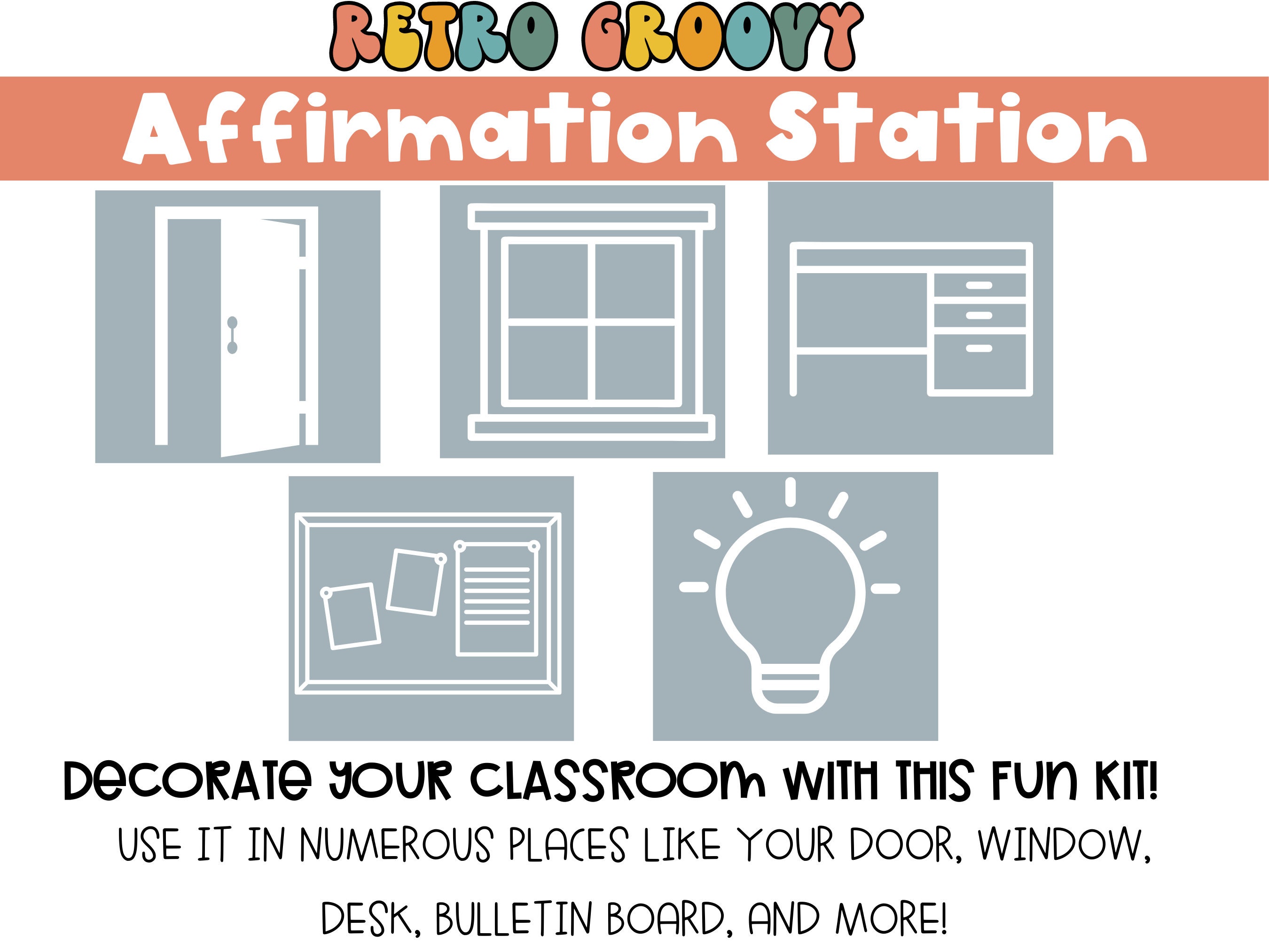 Retro Affirmation Station Retro Positive Affirmations for - Etsy