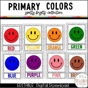 Bright Colors Classroom Posters: Spotty Theme Decor (digital Download ...