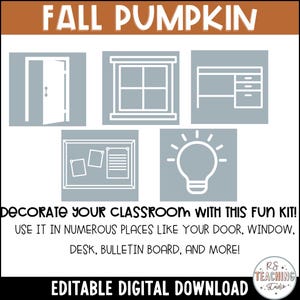 Fall Pumpkin Bulletin Board Kit: Classroom Decor (digital Download) - Etsy