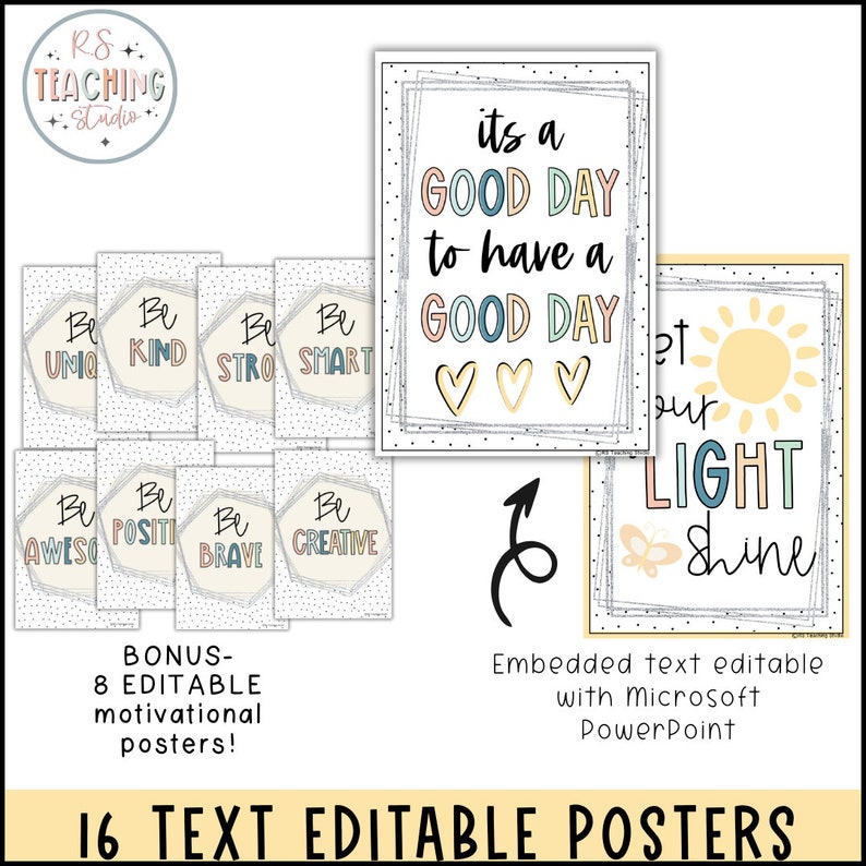 Editable Classroom Posters | Pastel Classroom Decor | Elementary ...