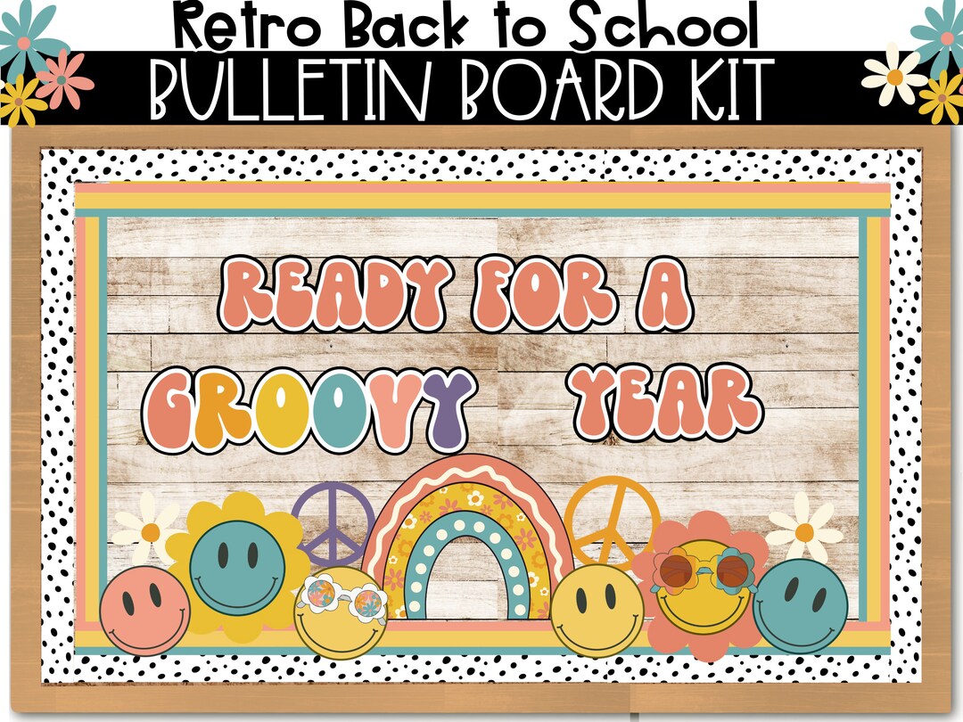 Retro Back to School and End of Year Bulletin Board Kit, Retro Vibes ...