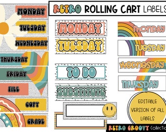 Woodland 10-drawer/trolley Cart Labels editable - Etsy