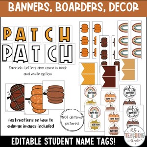 Fall Halloween Pumpkin Bulletin Board or Classroom Door Decor, Autumn ...