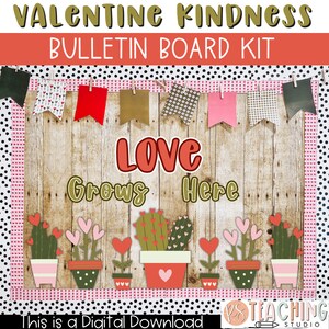 Valentine Love Bulletin Board Kit, Holiday Season Theme, Easy Seasonal ...