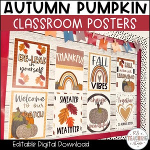 Fall Classroom Posters: Boho Autumn Decor (digital Download) - Etsy
