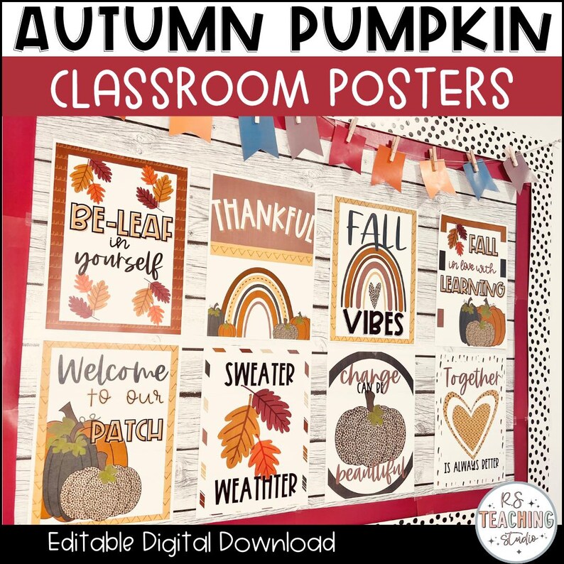 Fall Classroom Posters: Boho Autumn Decor (digital Download) - Etsy