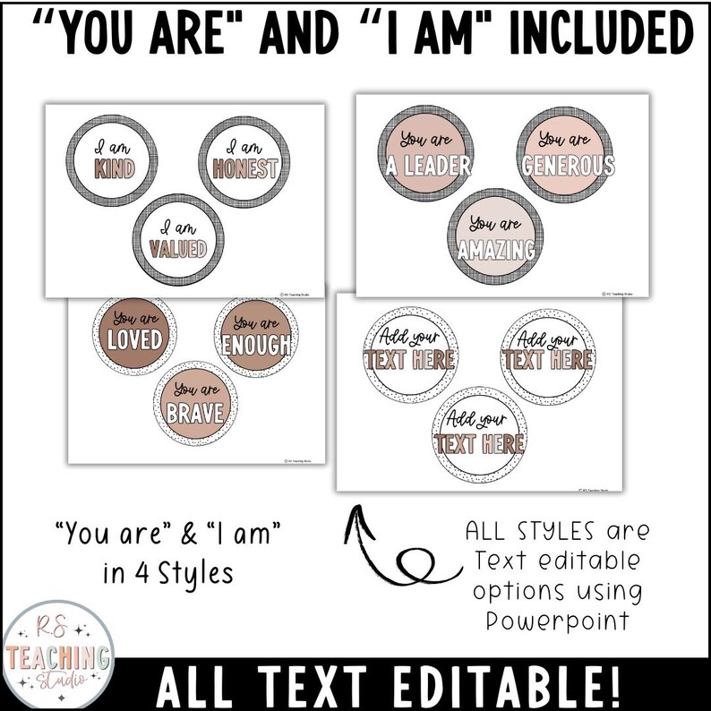 Affirmation Station for the Classroom | Simple Neutral Classroom Decor ...