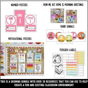 Spotty Brights Classroom Decor Bundle: Editable, Colorful Theme ...