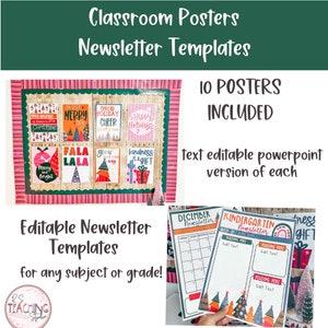 Merry Christmas Holiday Classroom Decor, Bulletin Board Kit, Classroom ...