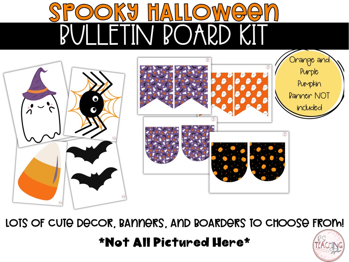 Halloween Bulletin Board Kit: Spooky Classroom Decor (digital Download ...