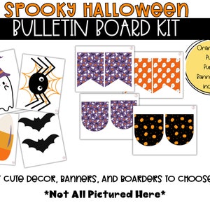 Halloween Bulletin Board Kit or Door Decor Kit, Trendy Halloween ...
