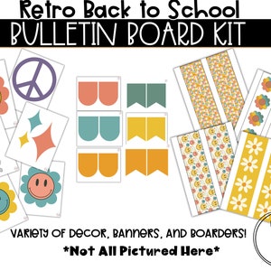 Retro Back to School and End of Year Bulletin Board Kit, Retro Vibes ...