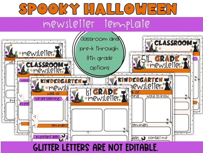 Spooky Halloween Newsletter Template - Etsy