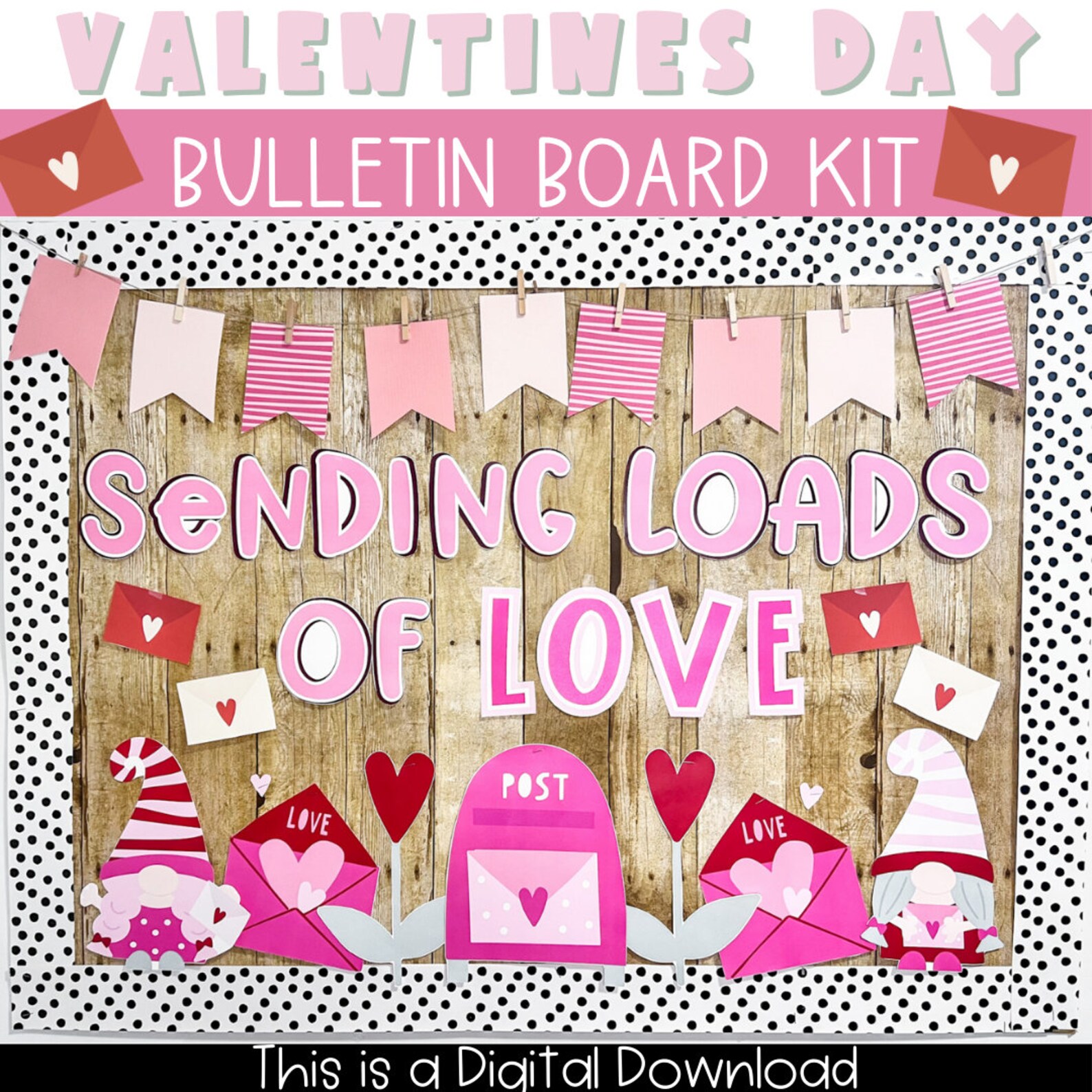 Valentine Love Bulletin Board Kit, Holiday Season Theme, Easy Seasonal ...