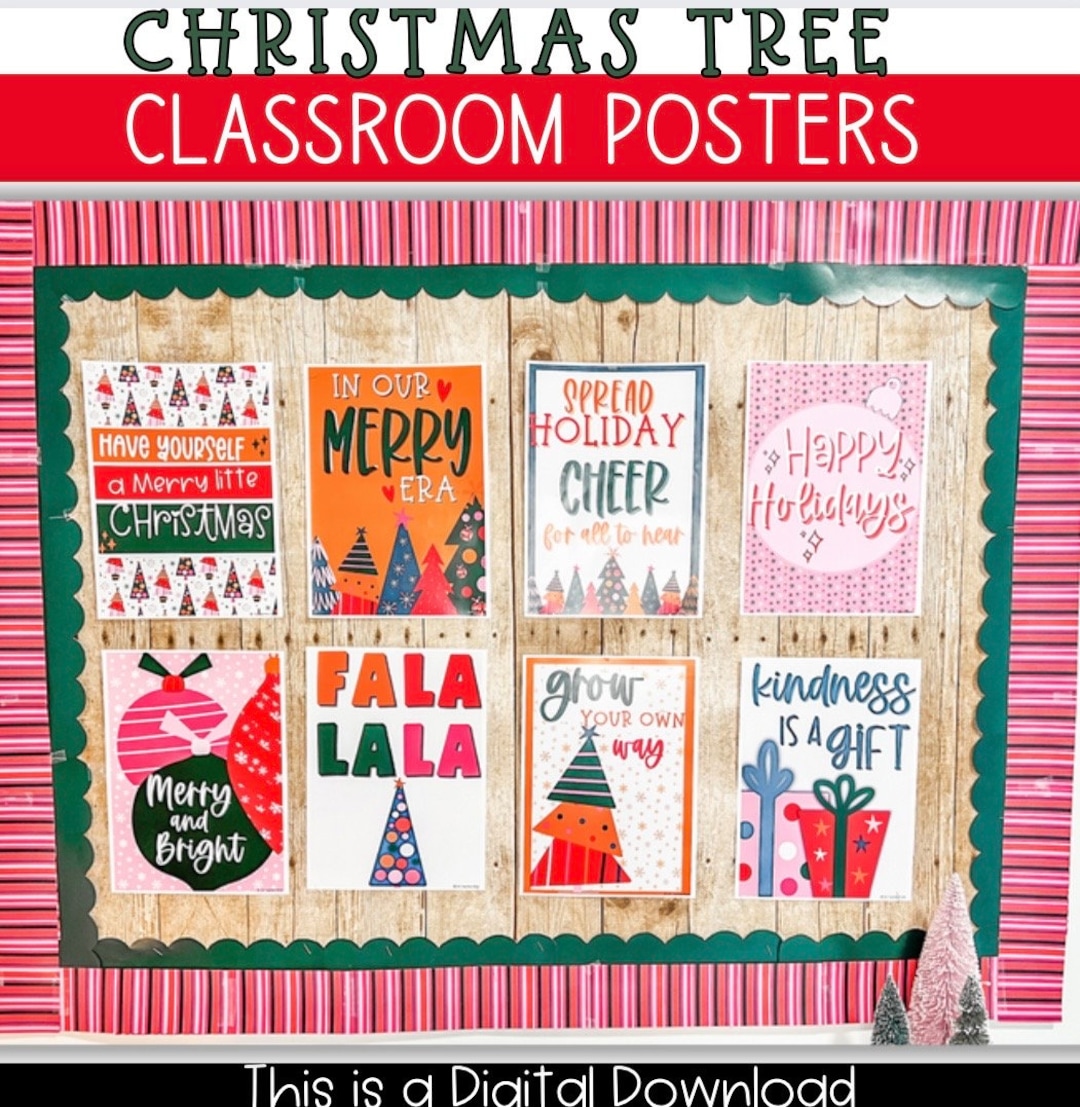 Christmas Classroom Posters, Easy Holiday Classroom Decorations - Etsy