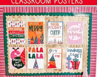 Festive Christmas Holiday Classroom Posters, December Theme, Easy ...