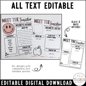 Editable Meet the Teacher Template | Neutral Classroom Decor | Meet the ...