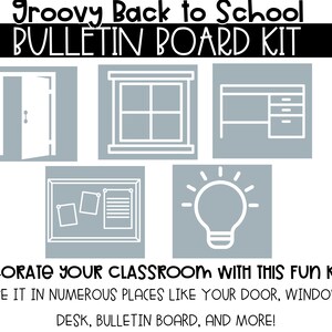 Retro, Back to School Groovy Bulletin Board Kit, Retro Vibes Theme ...