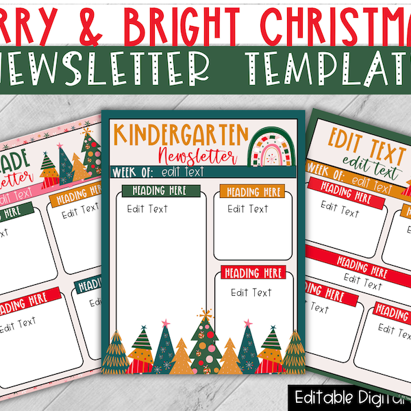 Newsletter Template Editable - Etsy