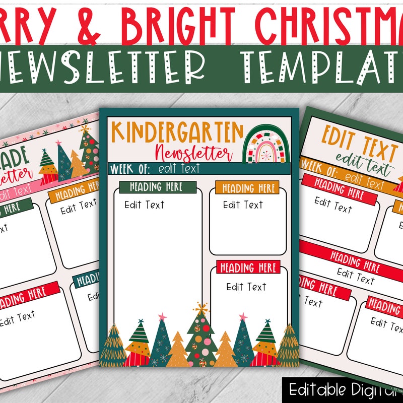 Newsletter Template Editable - Etsy