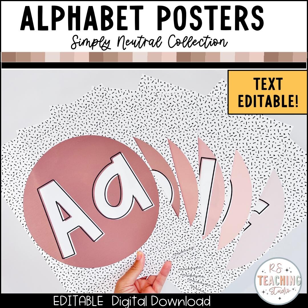 Neutral Animal Alphabet Posters: Classroom Decor (digital Download) - Etsy