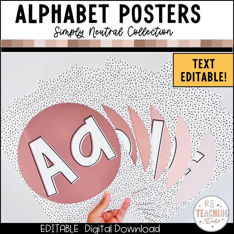 Neutral Animal Alphabet Posters: Classroom Decor (digital Download) - Etsy