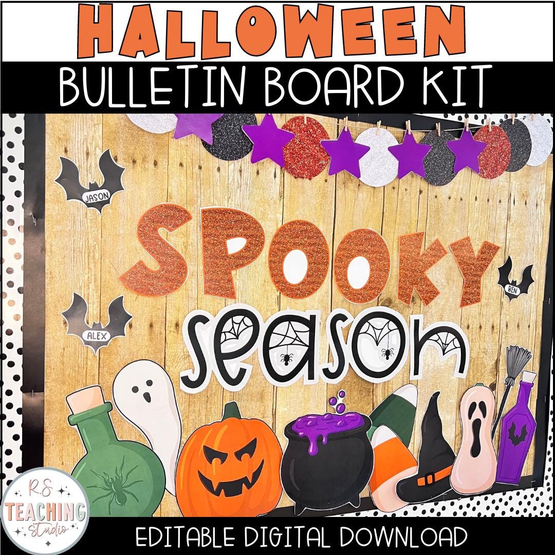 Halloween Bulletin Board Kit: Spooky Classroom Decor (digital Download ...